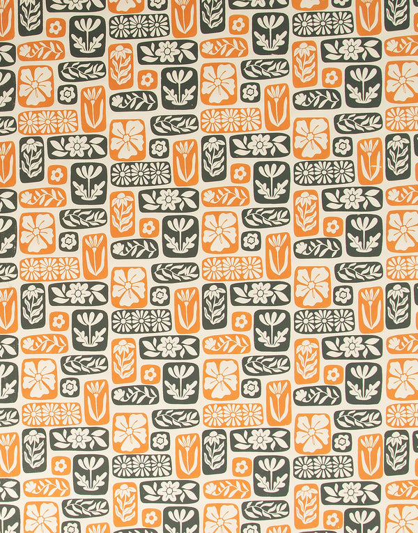 Jute Paper - Block Bloom Parade - Fair Go Trading