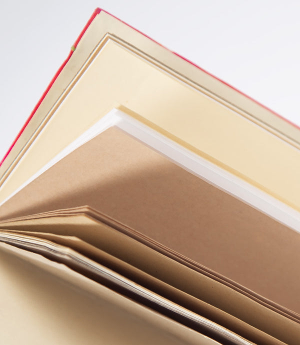 Jute Paper - Cream Swirl Notebook - Fair Go Trading