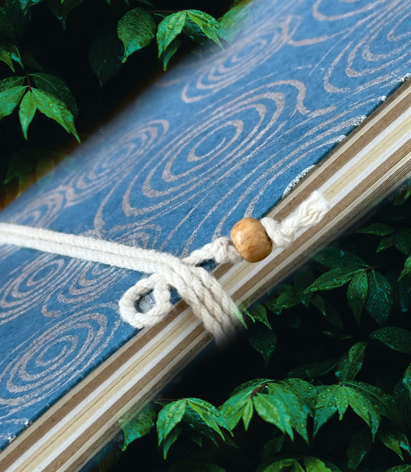 Jute Paper - Ocean Swirl Notebook - Fair Go Trading