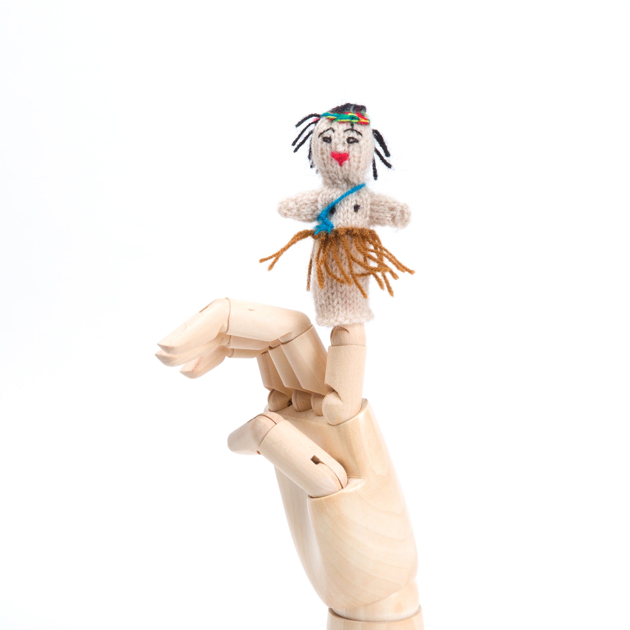 American Indian Lady Finger Puppet - Fair Go Trading
