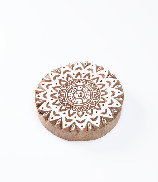 Yin Yang Large Wood Print Block - Fair Go Trading